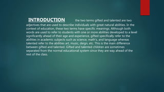 Gifted and Talented Students | PPT