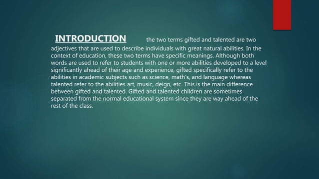 Gifted and Talented Students | PPT
