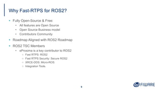 FIWARE Global Summit - Fast RTPS: Programming with the Default middleware for Robotics Adopted ...