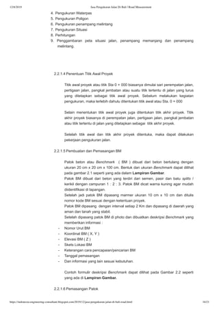 11 jasa pengukuran jalan di bali road measurement | PDF