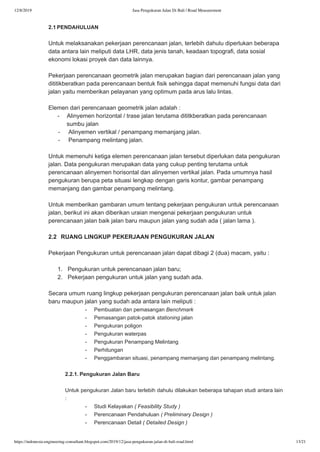 11 jasa pengukuran jalan di bali road measurement | PDF