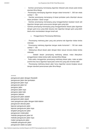 11 jasa pengukuran jalan di bali road measurement | PDF