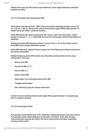11 jasa pengukuran jalan di bali road measurement | PDF