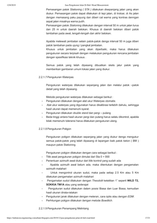 11 jasa pengukuran jalan di bali road measurement | PDF