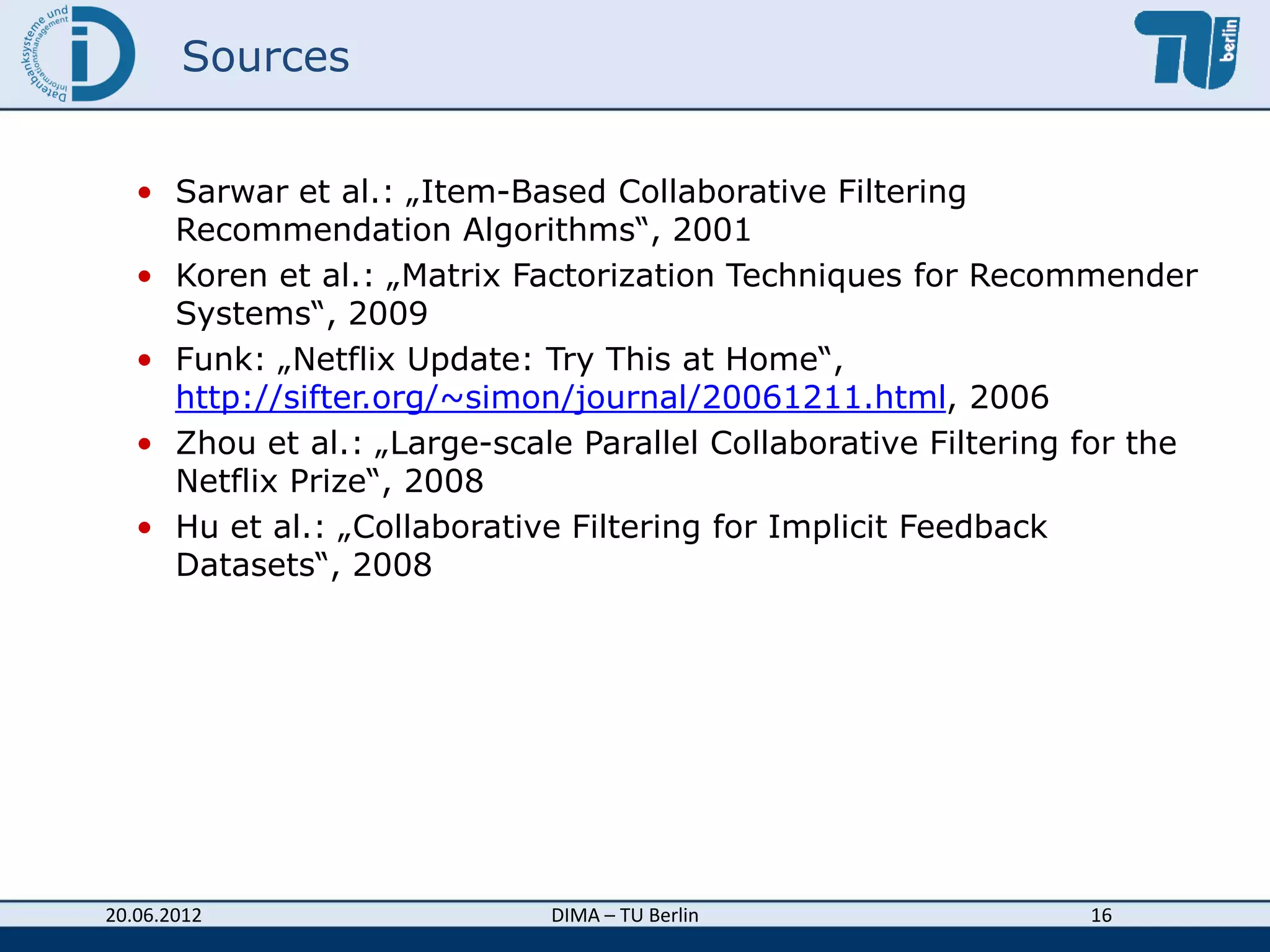 Latent Factor Models For Collaborative Filtering Pdf Computing