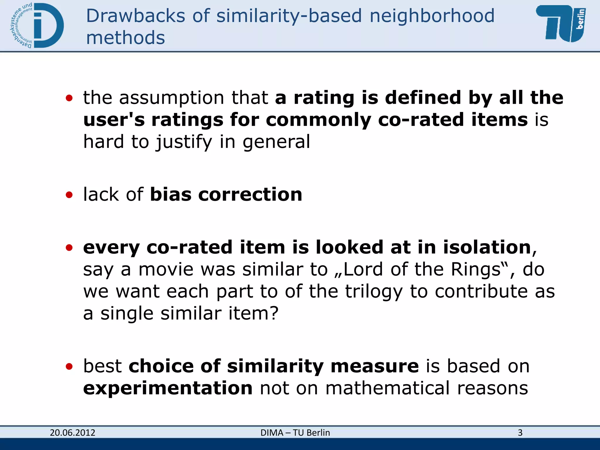 Latent Factor Models For Collaborative Filtering Pdf Computing