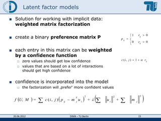 Latent factor models for Collaborative Filtering | PDF