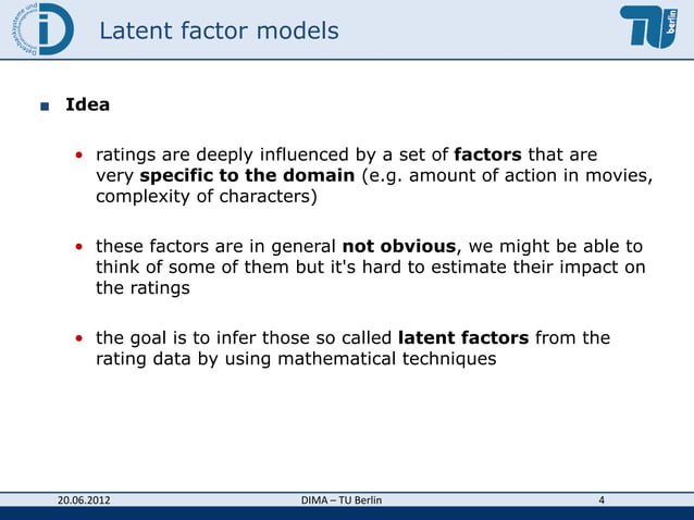 Latent Factor Models For Collaborative Filtering Pdf Computing