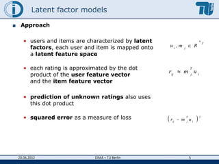 Latent factor models for Collaborative Filtering | PDF
