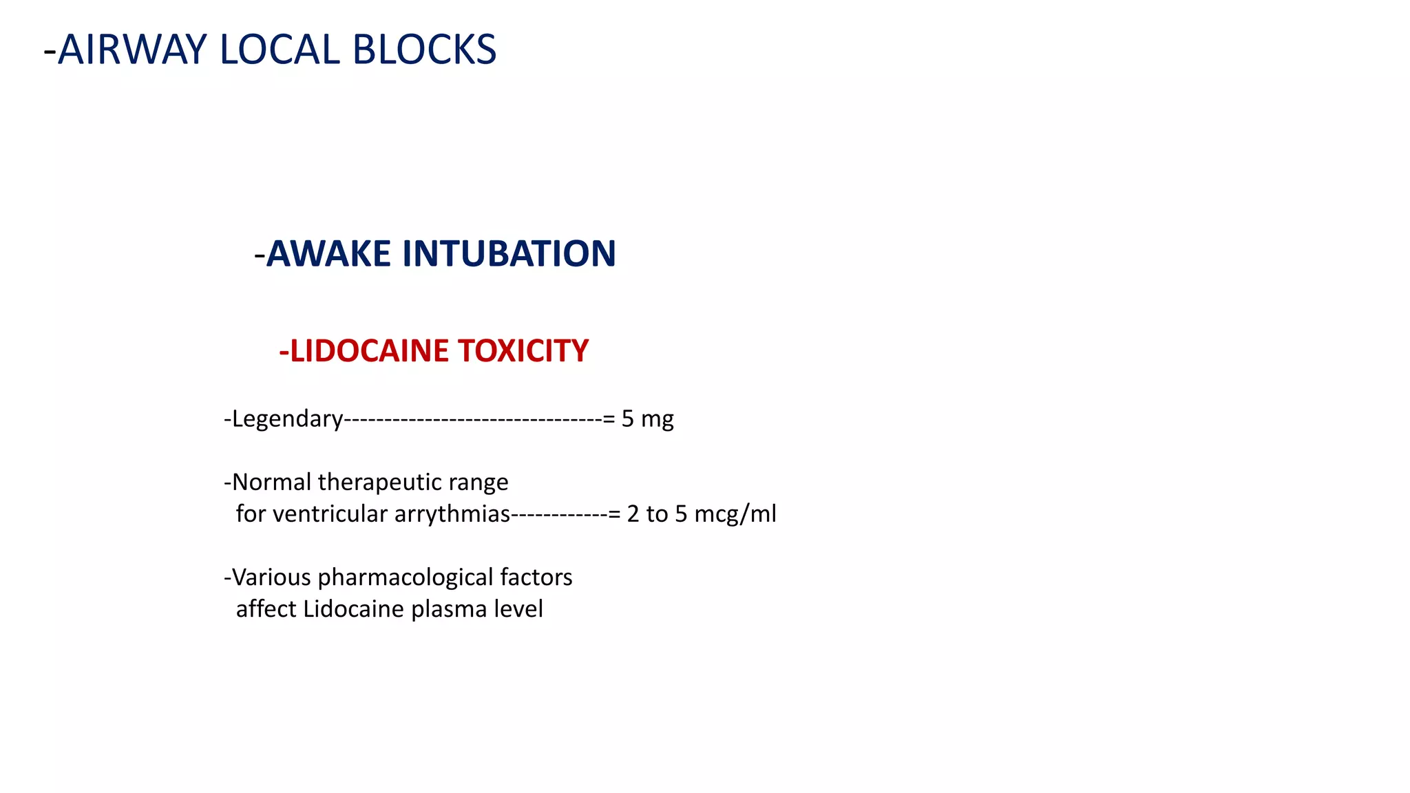 airway local blocks-Anesthesia | PPT