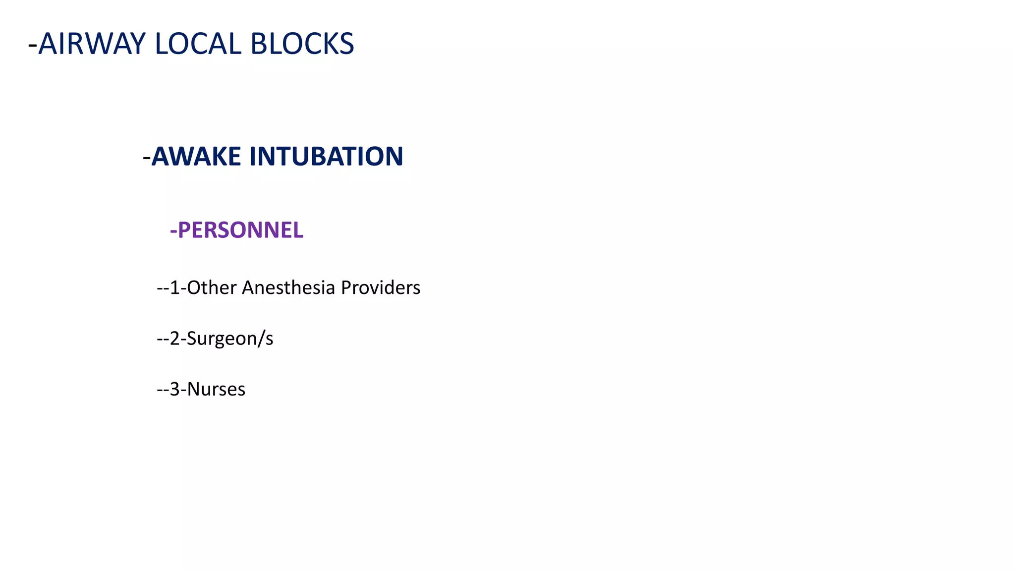 airway local blocks-Anesthesia | PPT