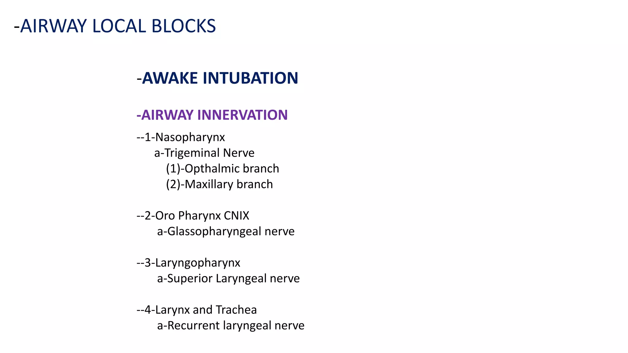 airway local blocks-Anesthesia | PPT