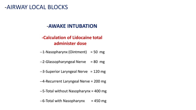 airway local blocks-Anesthesia | PPT