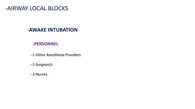 airway local blocks-Anesthesia | PPT