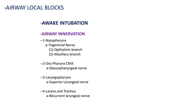 airway local blocks-Anesthesia | PPT