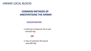 airway local blocks-Anesthesia | PPT
