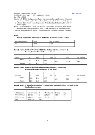 11.lecturers assessment of teaching practice exercise | PDF