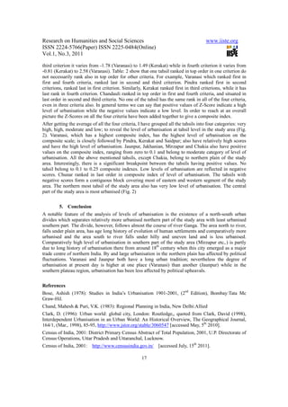 11.level of urbanisation in varanasi and its adjoining districts of ...