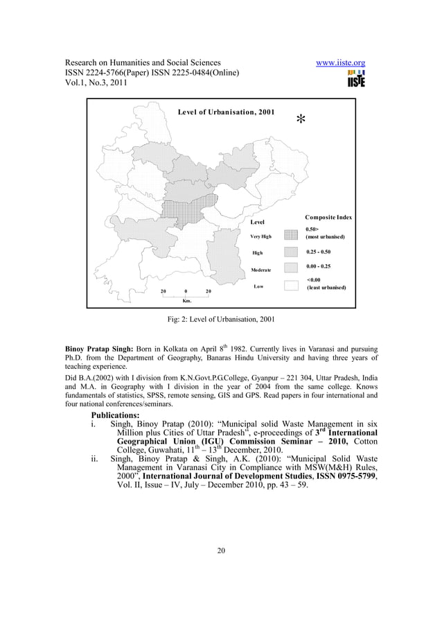 11.level of urbanisation in varanasi and its adjoining districts of ...