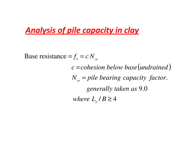 Load carrying capacity of piles | PDF | Physics | Science