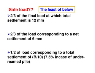 Load carrying capacity of piles | PDF