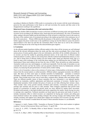11.market efficiency, market anomalies, causes, evidences, and some ...