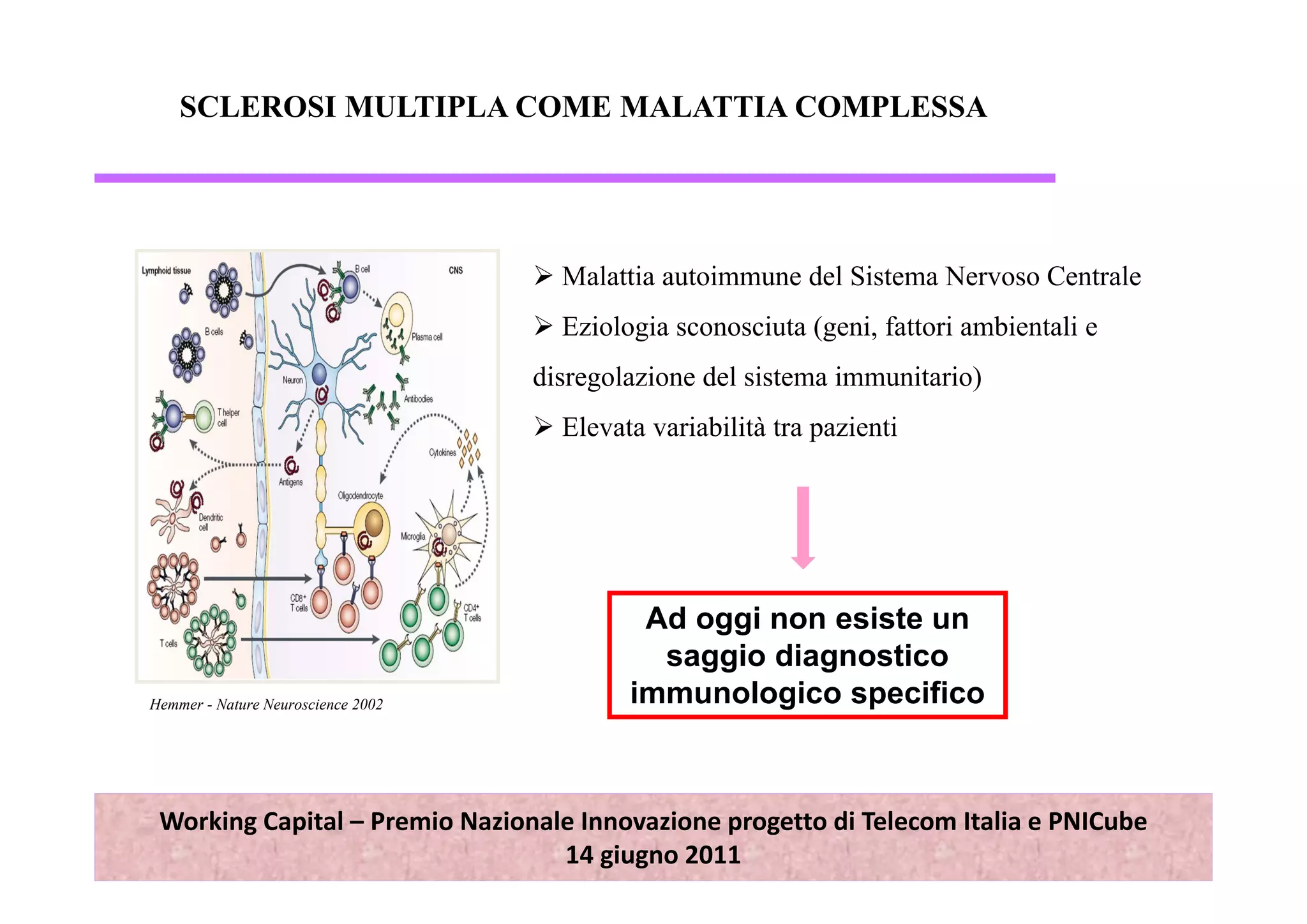 Pitch "Diagnosi differenziale della sclerosi multipla" | PPT
