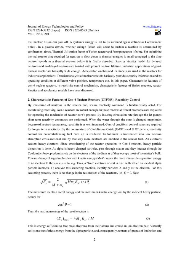 11.mathematics of fusion reactors and energy gain factor model | PDF