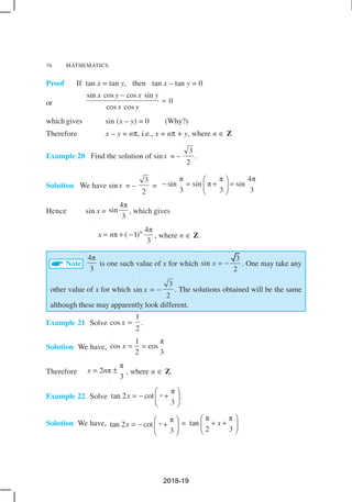 maths TRIGONOMETRIC FUNCTIONS | PDF