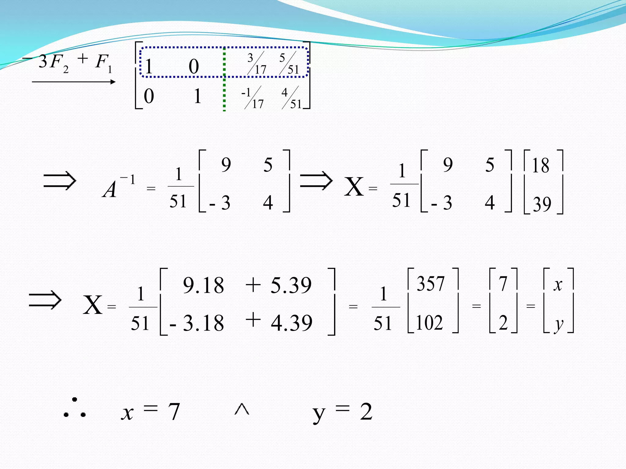 11 Matrices (Matriz Inversa) | PPT