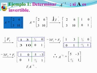 11 Matrices (Matriz Inversa) | PPT