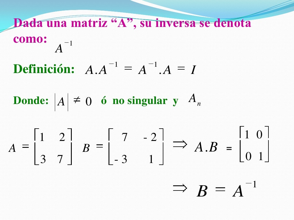11 Matrices (Matriz Inversa)
