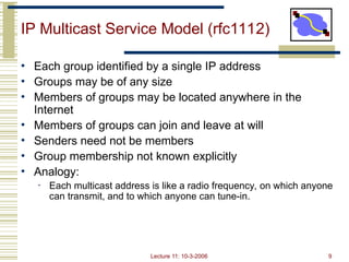mutlicast protocols in computer networks | PPT | Free Download