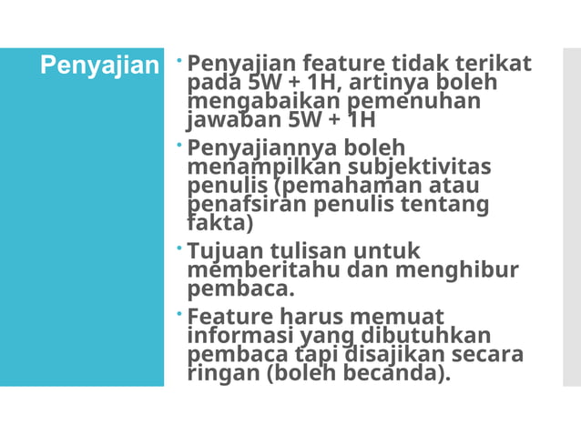 Pengantar Jurnalistik Menulis Feature Human Interest.ppt