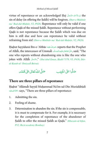 Method Of Missed Salah | PDF | Islam | Religion & Spirituality
