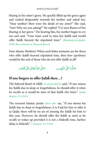 Method Of Missed Salah | PDF | Islam | Religion & Spirituality