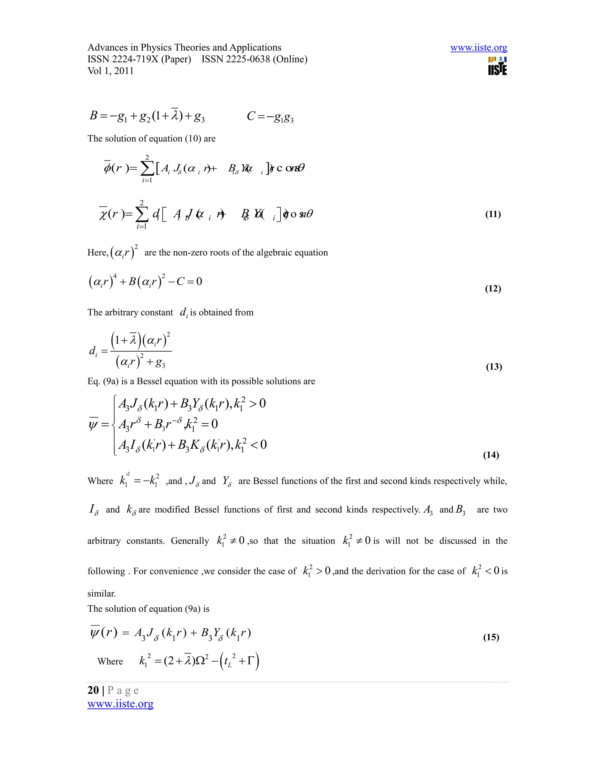 11.modeling of flexural waves in a homogeneous isotropic rotating cylindrical panel | PDF