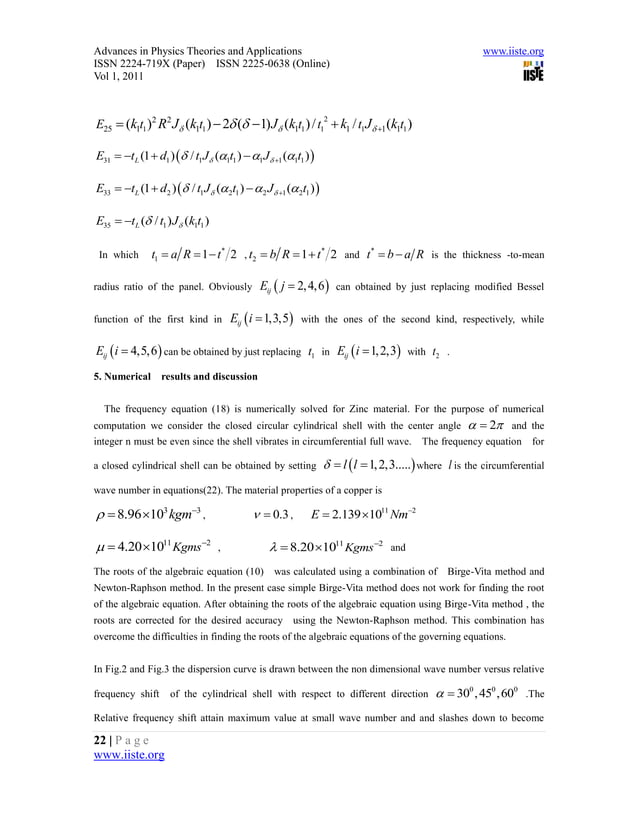 11.modeling of flexural waves in a homogeneous isotropic rotating cylindrical panel | PDF