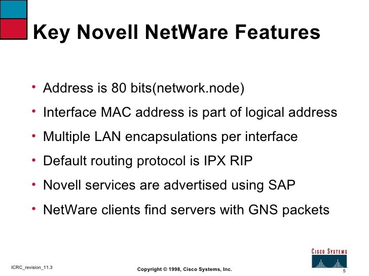 11 module configuring novell ipx