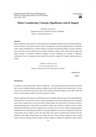 11.money laundering concept significance and its impact | PDF
