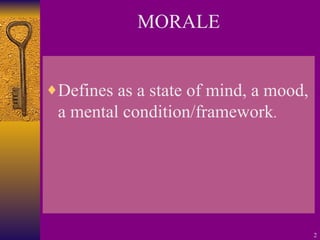 Chapter 11 morale and motivation | PPT