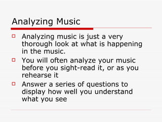 11 Music Analysis | PPT