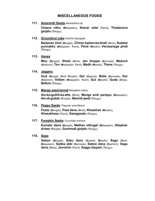 11 names-of-foodstuffs-in-indian-languages | PDF