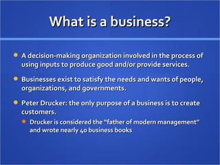 1.1 Nature Of Business Activity | PPT