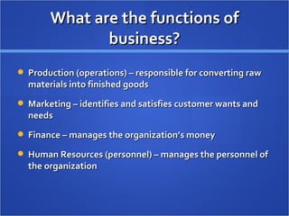 1.1 Nature Of Business Activity | PPT | Business | Business and Finance