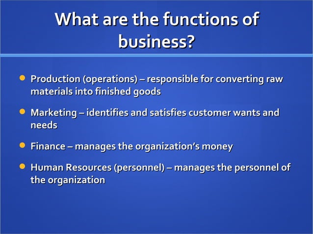 1.1 Nature Of Business Activity | PPT