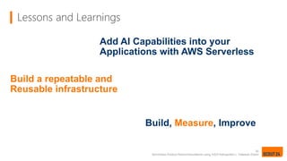Serverless Product Recommendations using AWS Rekognition | PPT