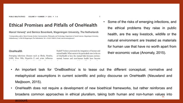 ONE HEALTH | PPTX | Infectious Diseases | Diseases and Conditions