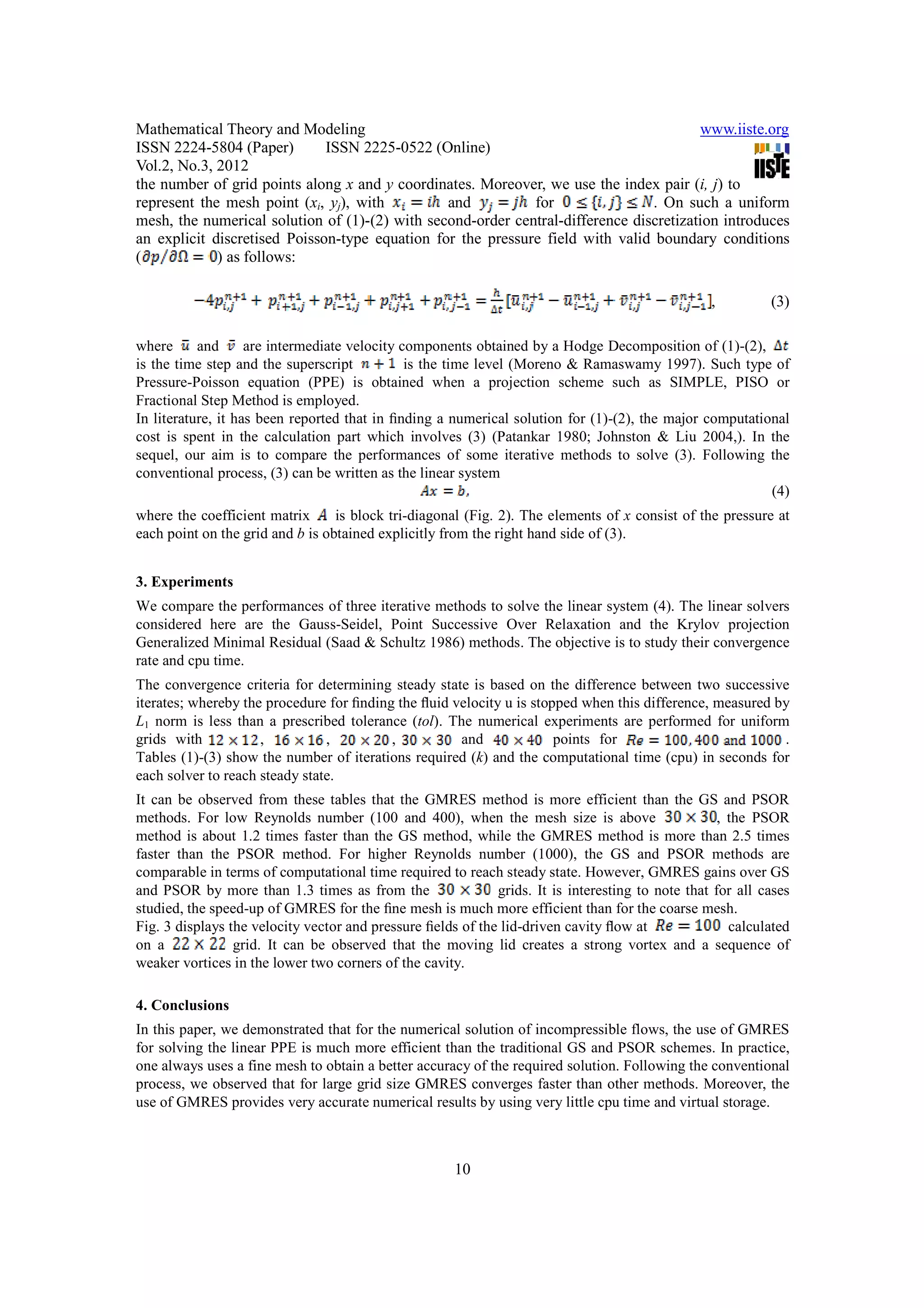 11.on the solution of incompressible fluid flow equations | PDF