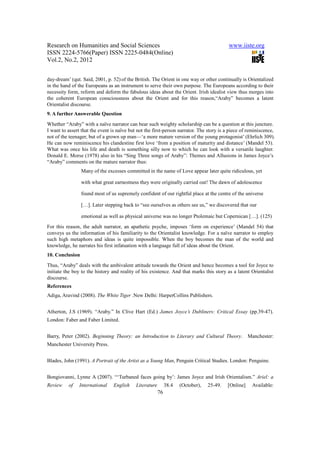 11.orientalism in james joyces araby | PDF